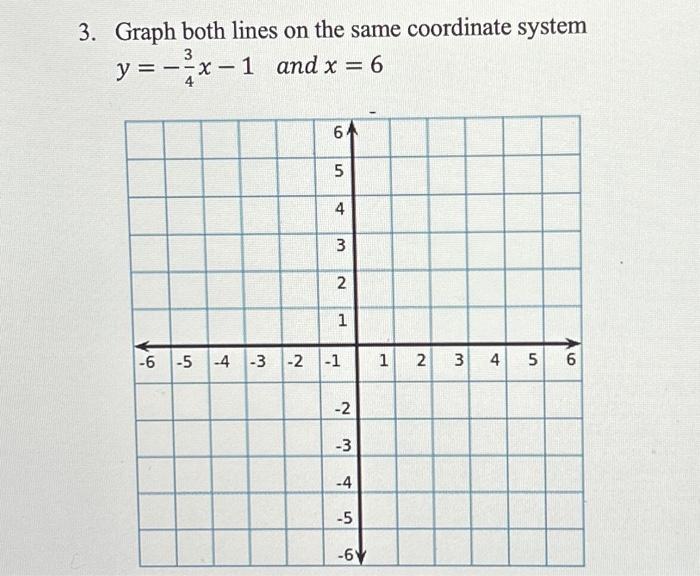 Solved 3. Graph both lines on the same coordinate systemShow | Chegg.com