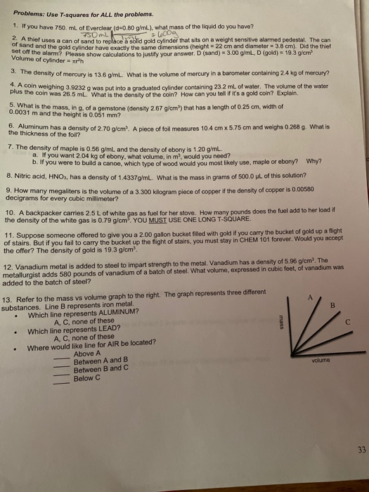 Solved Problems: Use T-squares for ALL the problems. 1. If | Chegg.com