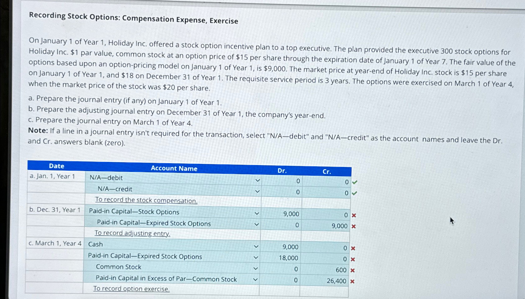 Solved Recording Stock Options: Compensation Expense, | Chegg.com