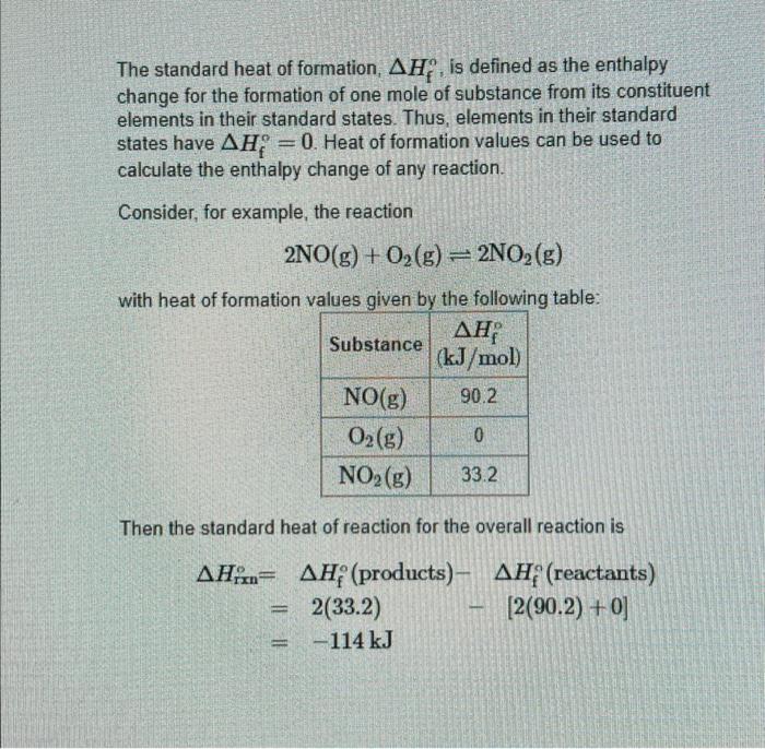 Solved The standard heat of formation, ΔHf∘, is defined as | Chegg.com
