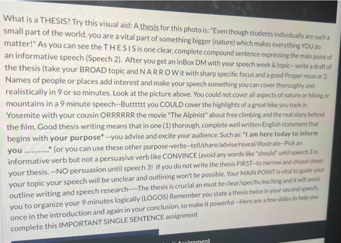 Informative Thesis Statement (Short lesson + | Chegg.com