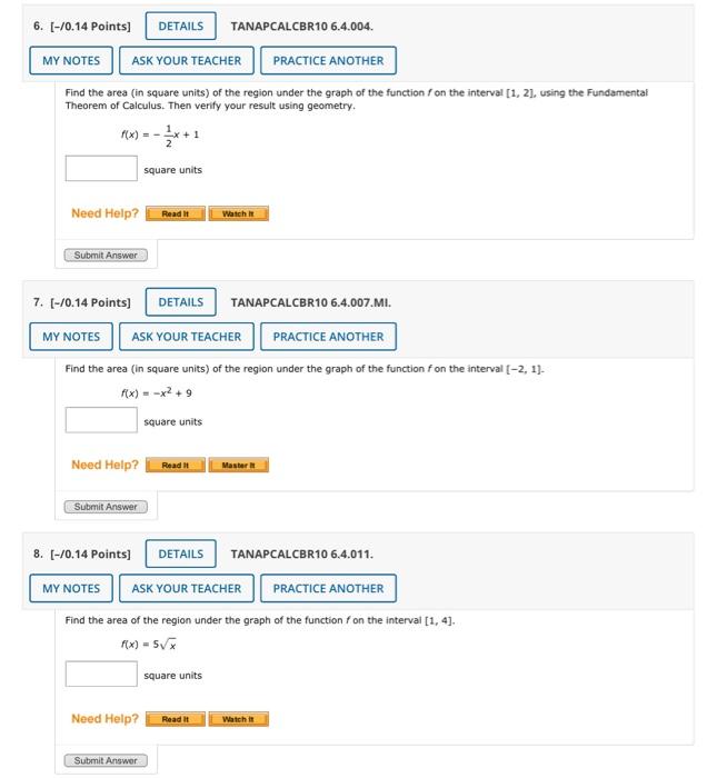 Solved Find the area (in square units) of the region under | Chegg.com