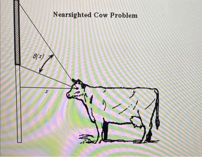 Solved (1 point) The Nearsighted Cow Problem: A Calculus | Chegg.com