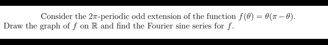 Solved Consider the 2π-periodic odd extension of the | Chegg.com