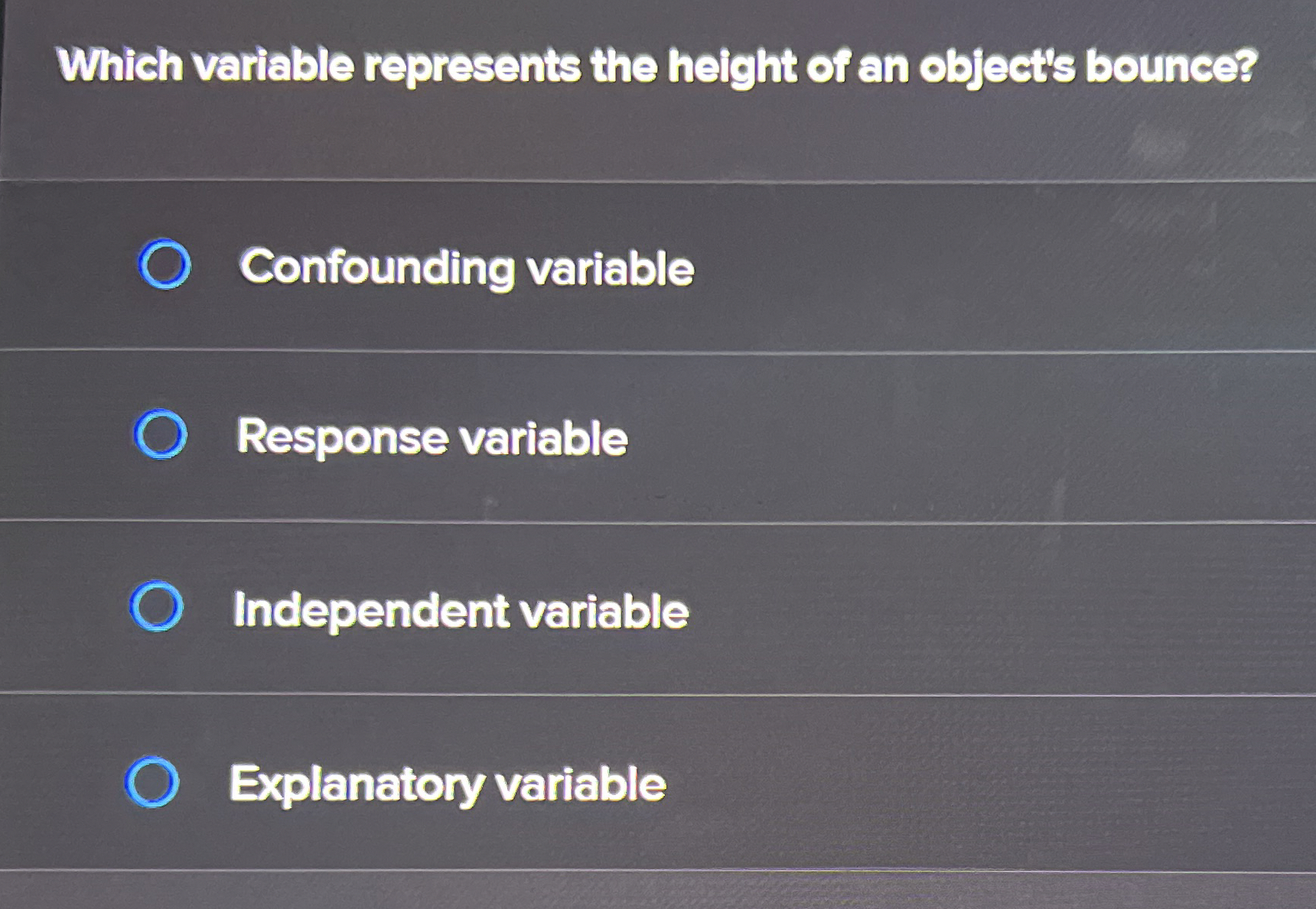Solved Which variable represents the height of an object's | Chegg.com