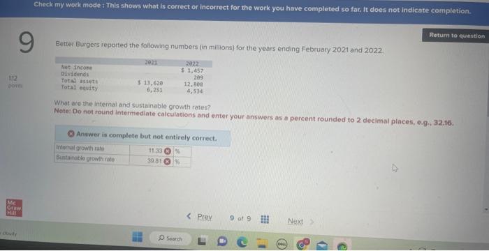 Solved Better Burgers reported the following numbers (in | Chegg.com