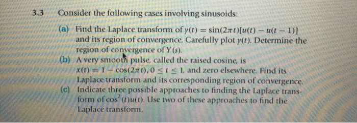 Solved 3.3 Consider the following cases involving sinusoids: | Chegg.com