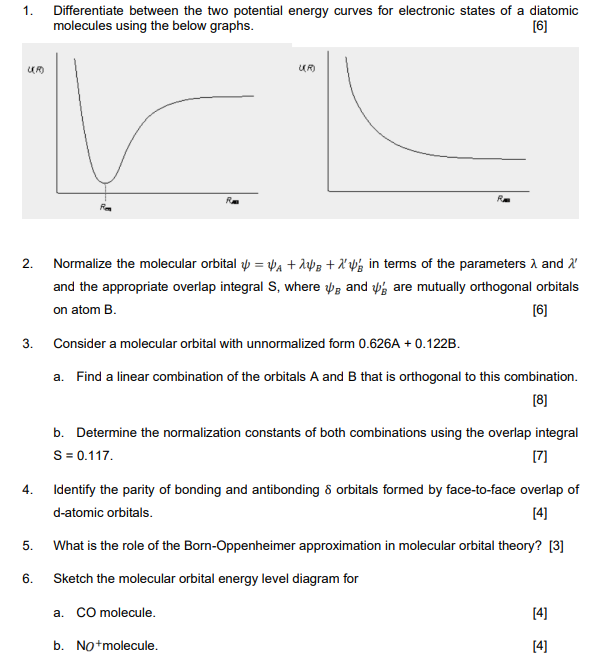 Solved Differentiate between the two potential energy curves | Chegg.com
