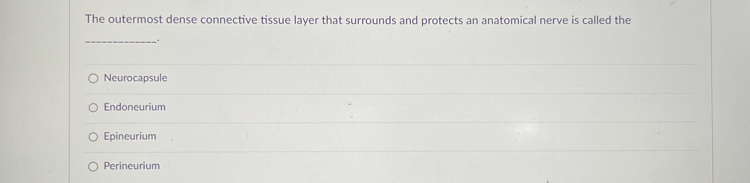 Solved The outermost dense connective tissue layer that | Chegg.com