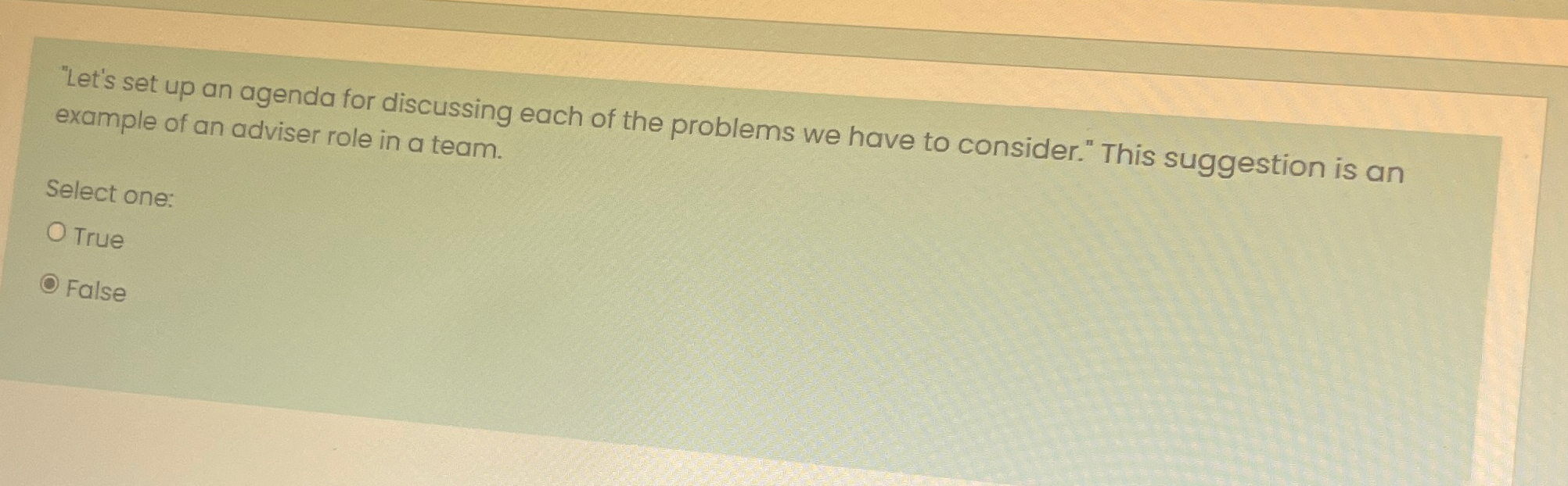 Solved "Let's set up an agenda for discussing each of the | Chegg.com
