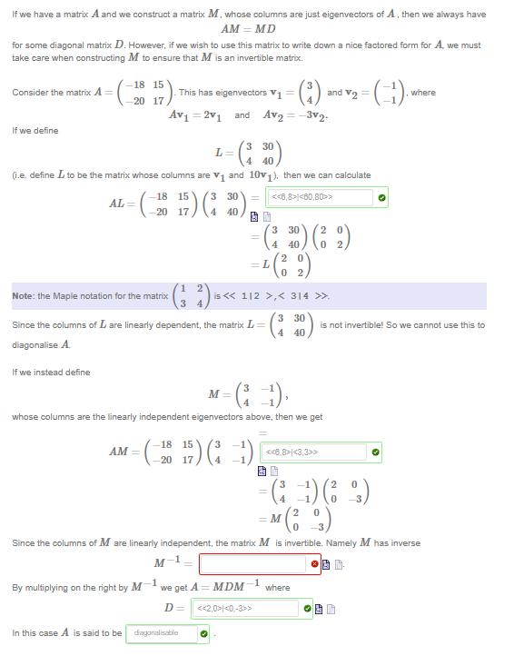 Solved If we have a matrix A and we construct a matrix M, | Chegg.com