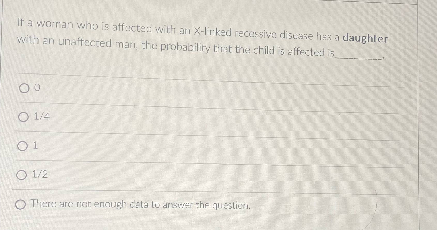 Solved If a woman who is affected with an x-linked recessive | Chegg.com