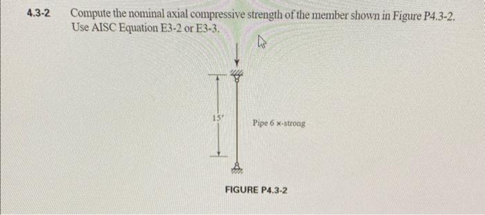 Solved 3-2 Compute the nominal axial compressive strength of | Chegg.com