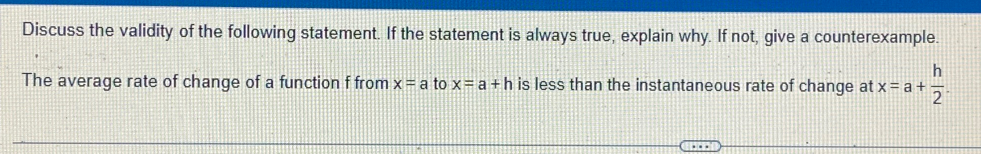 Solved Discuss the validity of the following statement. If | Chegg.com