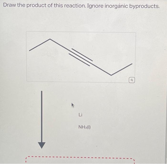 Solved Draw the product of this reaction. Ignore inorganic | Chegg.com