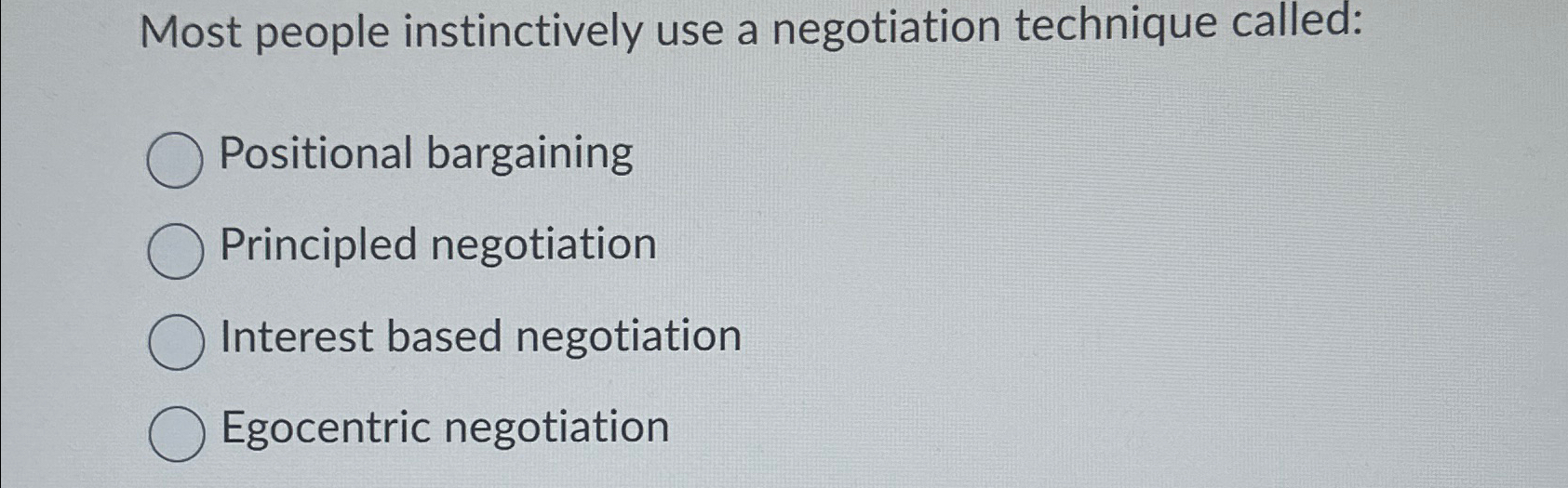 Solved Most people instinctively use a negotiation technique | Chegg.com