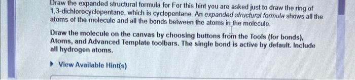 Solved Draw the expanded structural formula for For this | Chegg.com