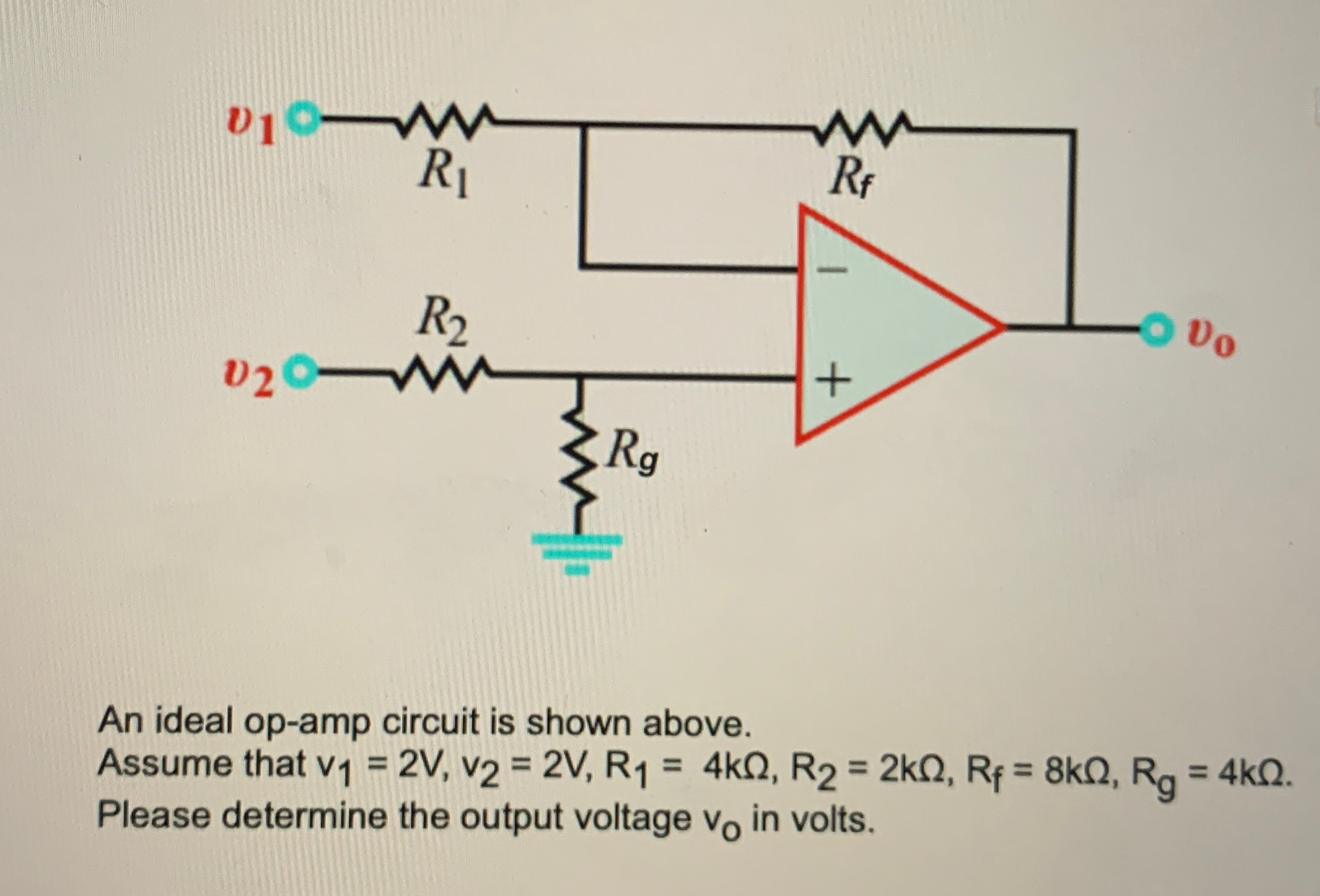 Solved An ideal op-amp circuit is shown above.Assume that | Chegg.com