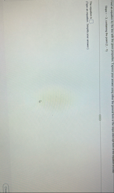 Solved Find an equation for the line with the given | Chegg.com