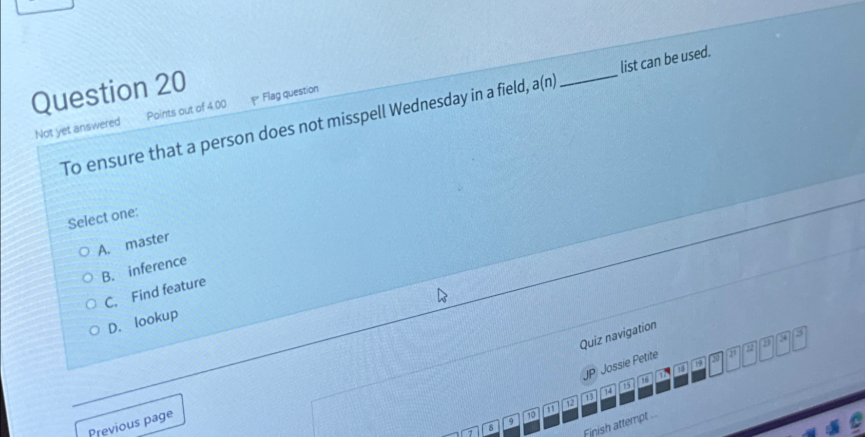 Solved Question 20Not yet answered points out of 400 ﻿p | Chegg.com
