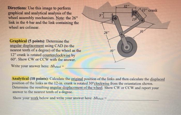 Solved V2" crank Directions: Use this image to perform | Chegg.com