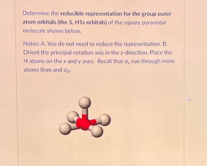 Solved Determine the reducible representation for the group | Chegg.com