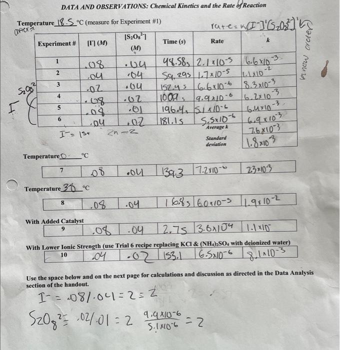 Solved From the data collected in Trial 10, determine the | Chegg.com