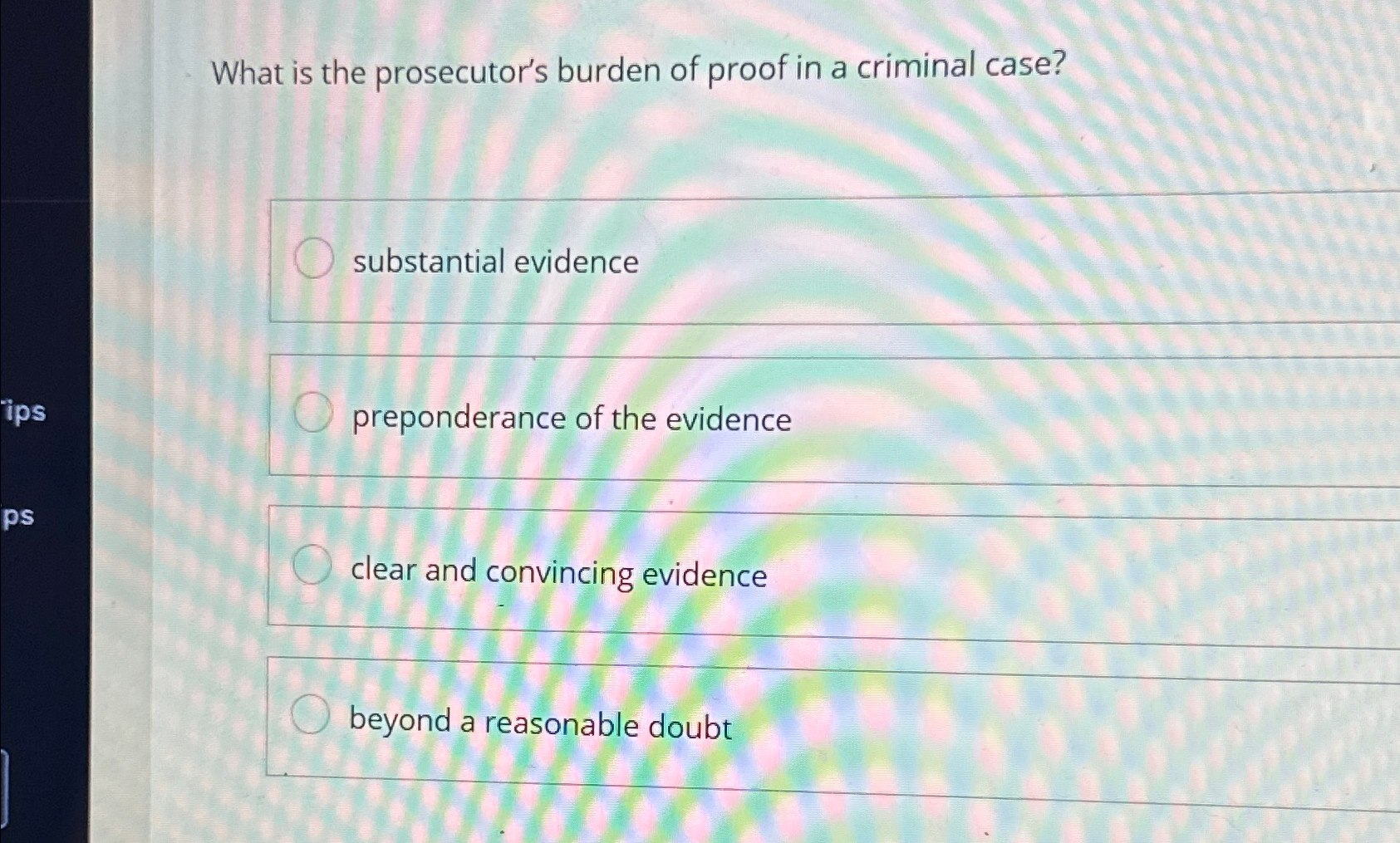 Solved What is the prosecutor's burden of proof in a | Chegg.com
