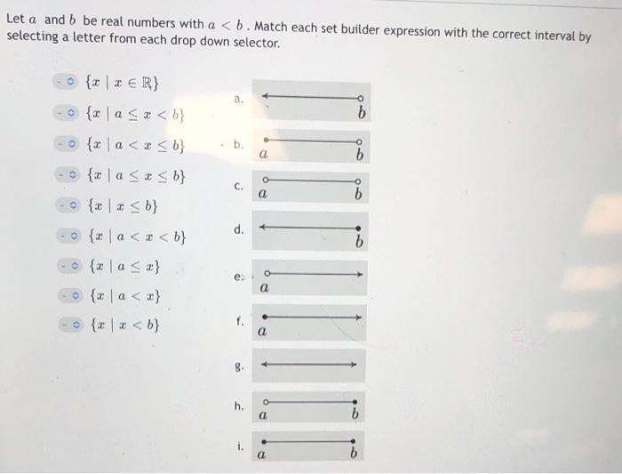 Solved Let a and b be real numbers with a