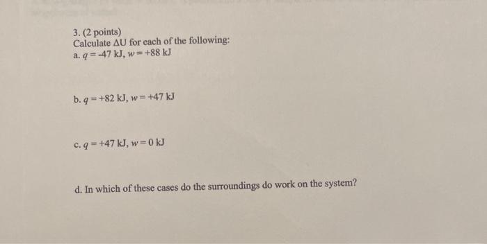 Solved 3. (2 points) Calculate AU for each of the following: | Chegg.com