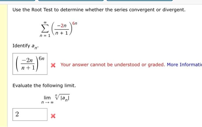 Solved Use the Root Test to determine whether the series | Chegg.com