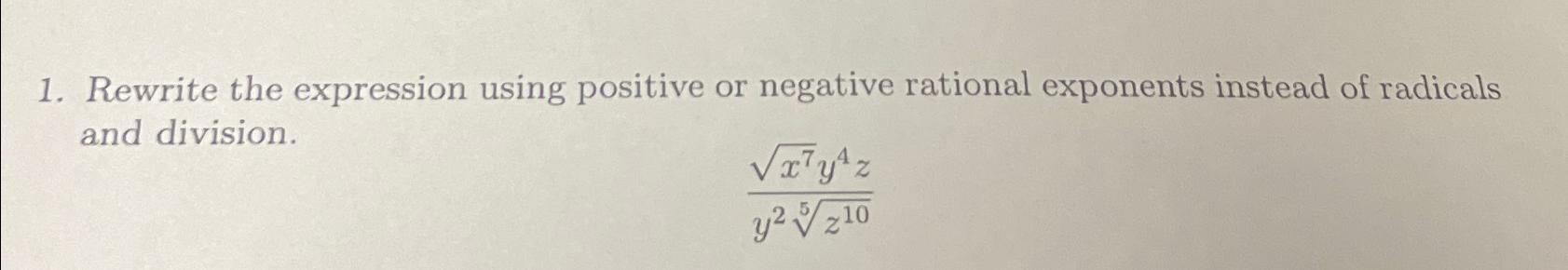 Solved Rewrite the expression using positive or negative | Chegg.com