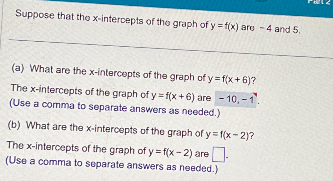 Solved Suppose That The X Intercepts Of The Graph Of Y F X