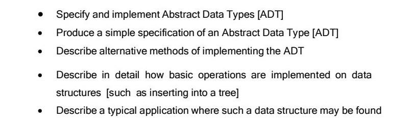 Solved . Specify and implement Abstract Data Types (ADT] | Chegg.com
