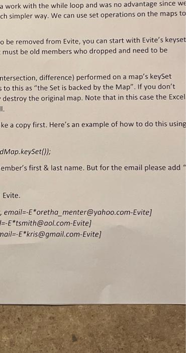 Solved SSC 143 Programming Project Iterators / Sets / Maps | Chegg.com