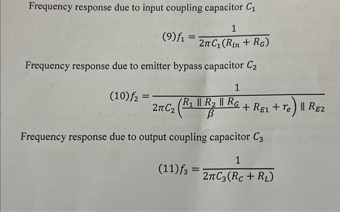 Solved Frequency response due to input coupling capacitor C1 | Chegg.com