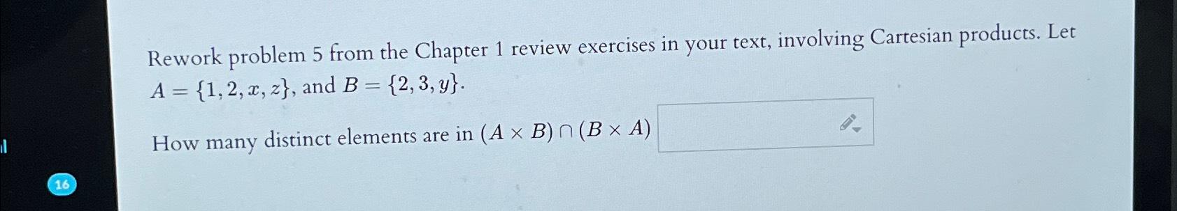 Solved Rework problem 5 ﻿from the Chapter 1 ﻿review | Chegg.com
