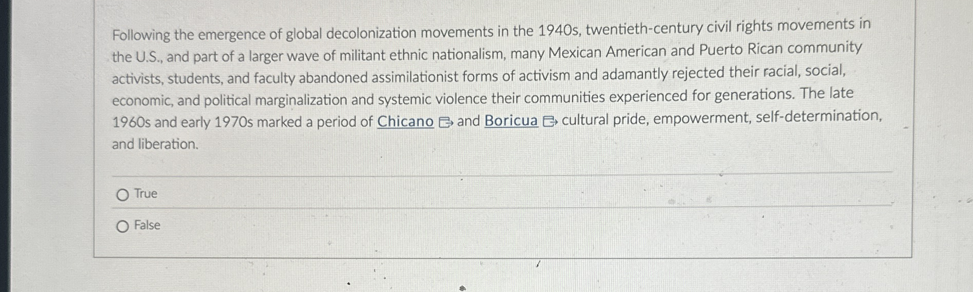 Solved Following the emergence of global decolonization | Chegg.com