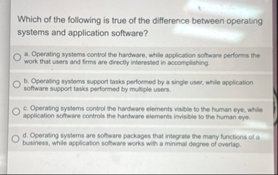 Solved Which of the following is true of the difference | Chegg.com