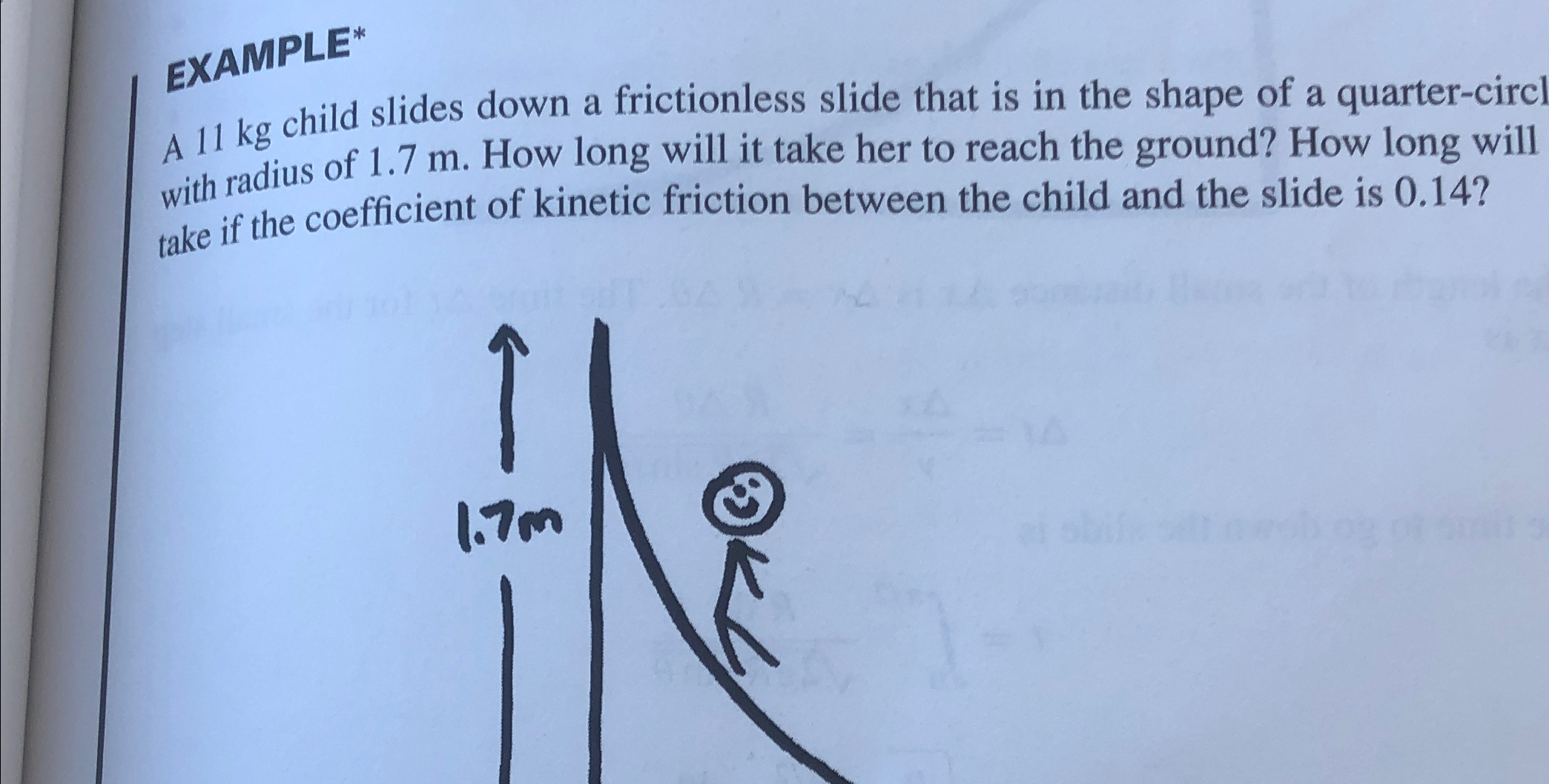 Solved EXAMPLE*A 11kg ﻿child slides down a frictionless | Chegg.com