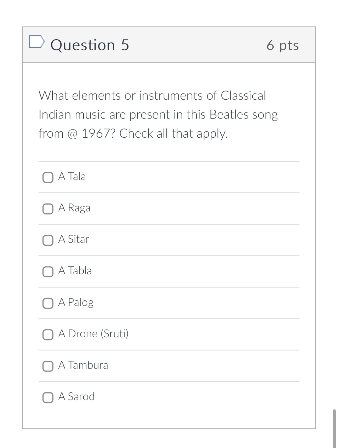 Solved Question 56 ﻿ptsWhat elements or instruments of | Chegg.com