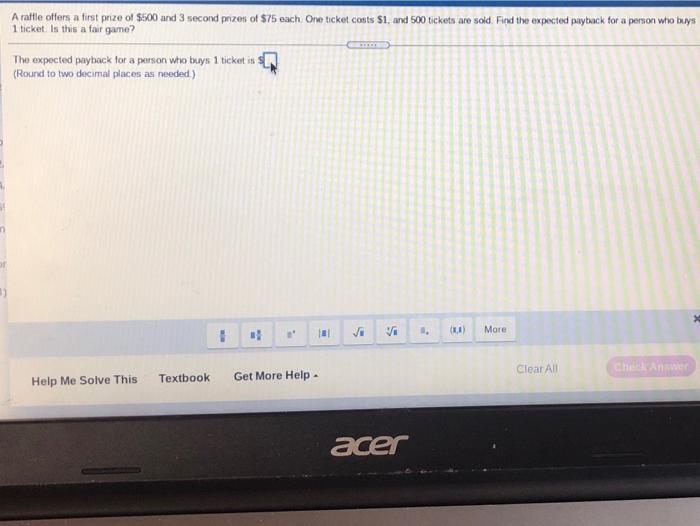 Solved A rattle offers a first prize of $500 and 3 second | Chegg.com