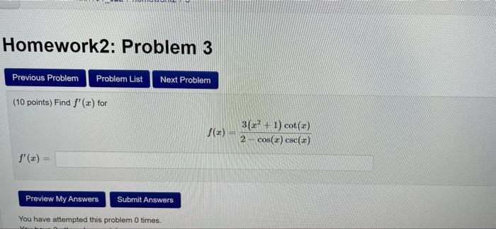 Solved Homework2: Problem 3 Previous Problem Problem List | Chegg.com Solved Homework2: Problem 3 Previous Problem Problem List | Chegg.com
