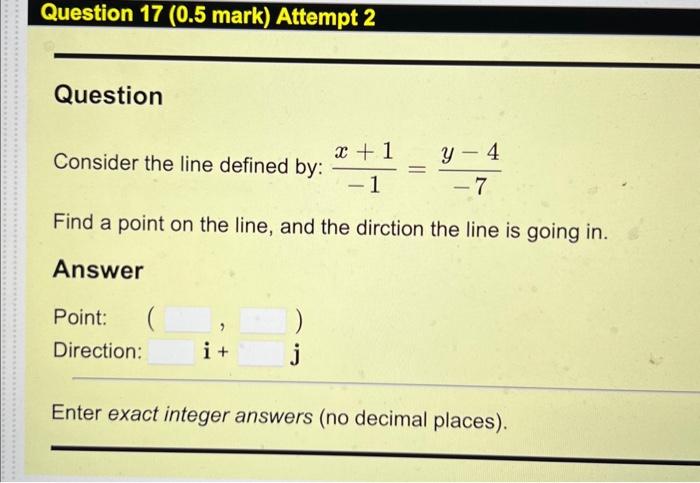 Solved Consider the line delined by \\( | Chegg.com