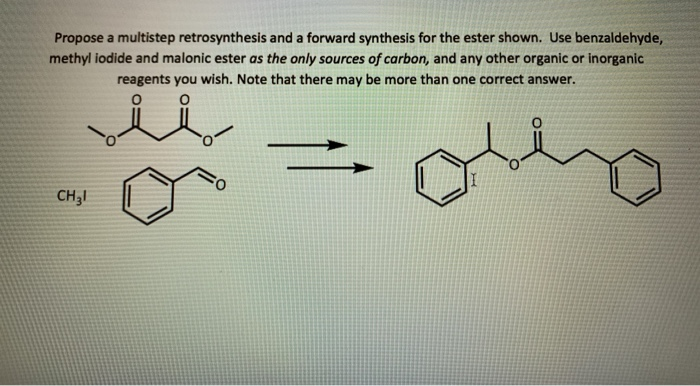 Solved Propose a multistep retrosynthesis and a forward | Chegg.com