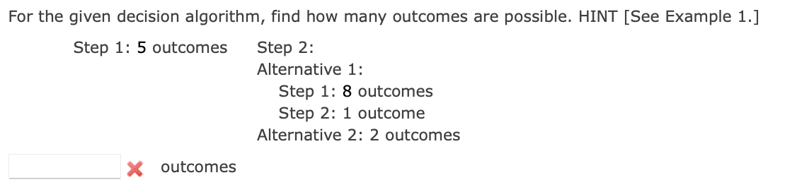 Solved For the given decision algorithm, find how many | Chegg.com