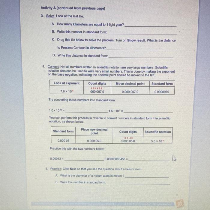 Solved Student Exploration: Unit Conversions 2 Scientific | Chegg.com