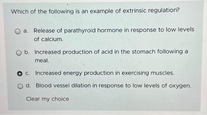 Solved Which of the following is an example of extrinsic | Chegg.com