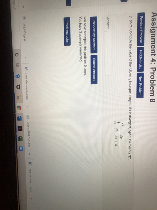 Solved Assignment 4: Problem 8 Previous Problem Problem List | Chegg.com