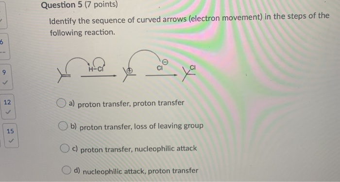 Solved Question 5 (7 points) Identify the sequence of curved | Chegg.com